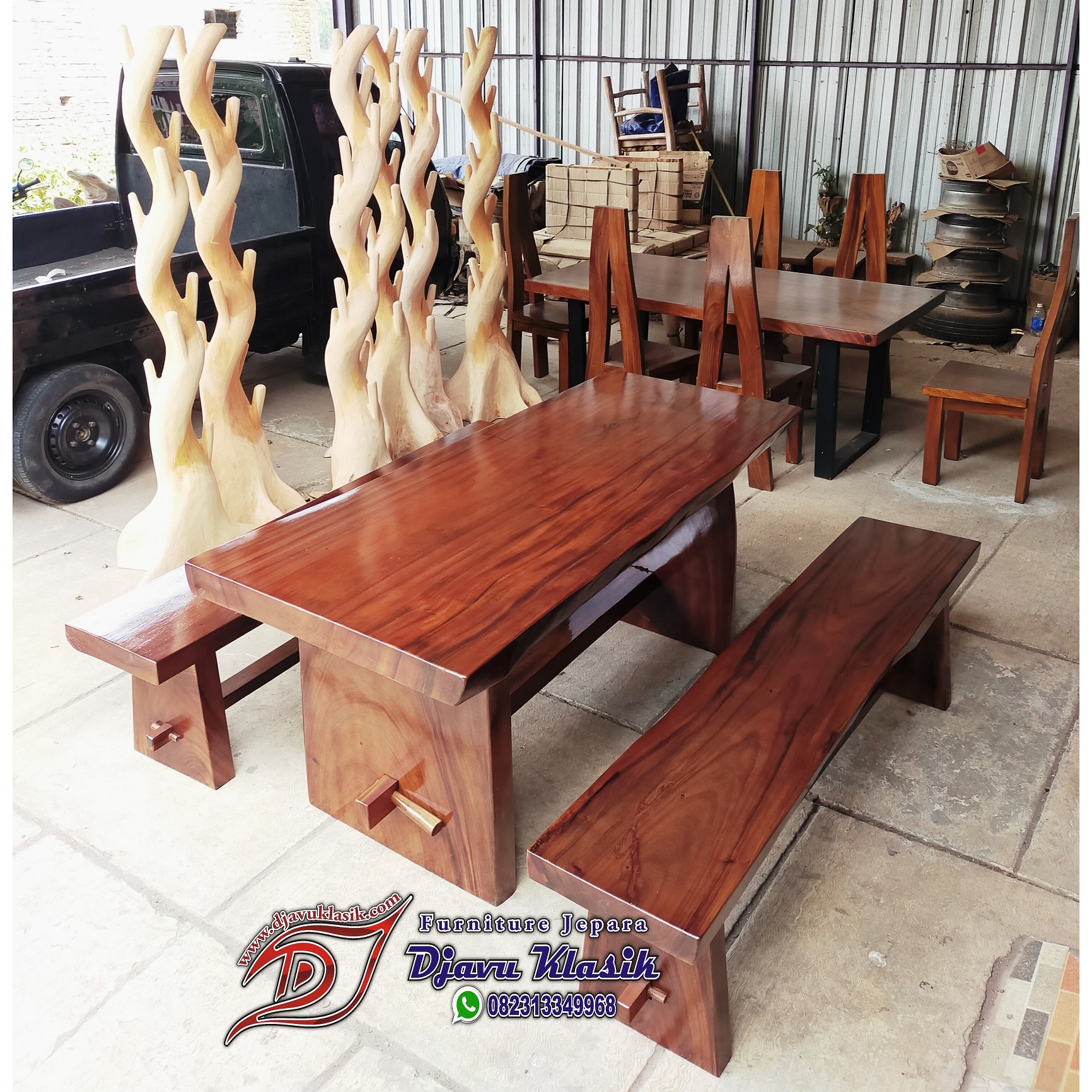 Set Meja Makan Kayu Trembesi | Furniture Jepara | Mebel Minimalis ...